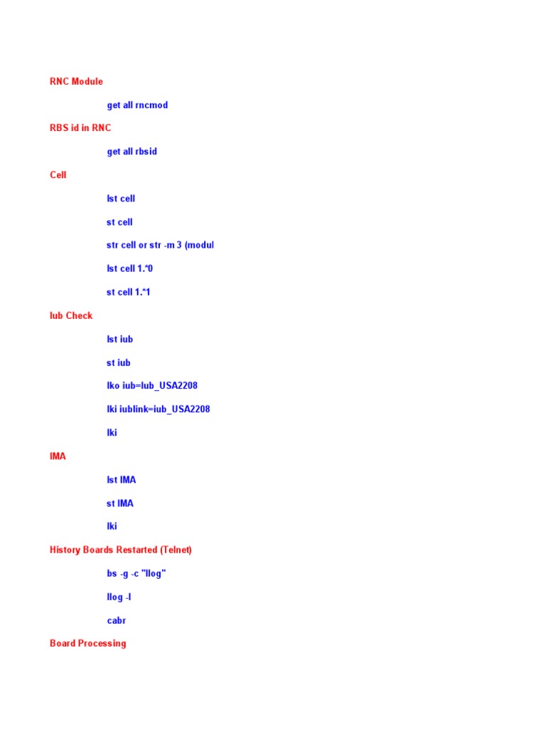 RNC Module Command Reference Guide | PDF | File Transfer Protocol ...