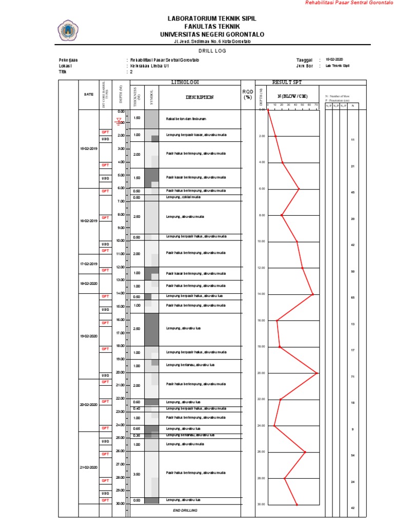 Bor Log Data Lab | PDF