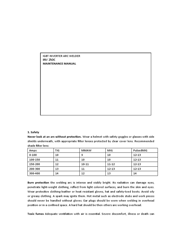 New INV 250C MIG STICK 250KD MANUAL | PDF | Rectifier | Direct Current