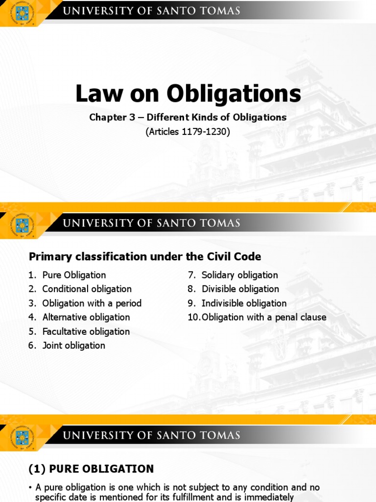 Module 3 - Different Kinds of Obligations | PDF | Law Of Obligations ...