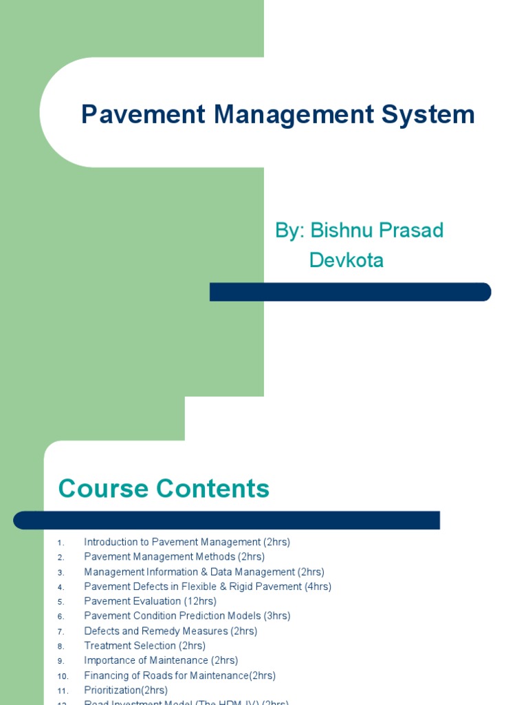 Pavement Management System Overview | PDF | Databases | Road Surface