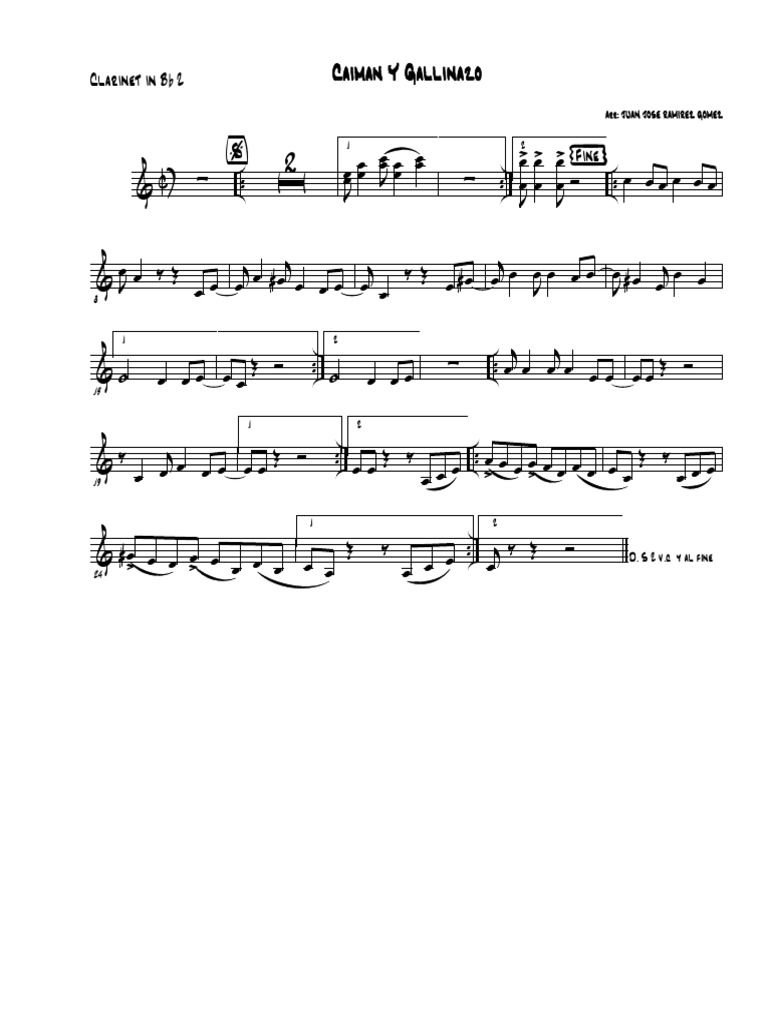 Caiman y Gallinazo - 006 Clarinet in BB 2 | PDF