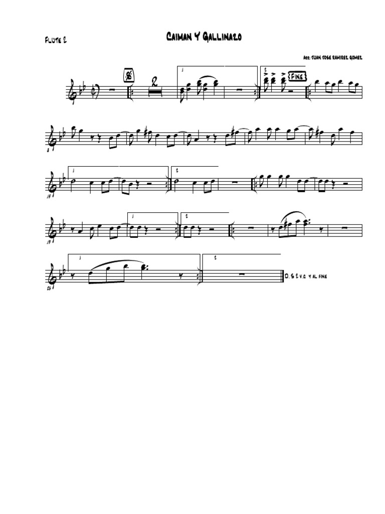 Caiman y Gallinazo - 002 Flute 2 | PDF