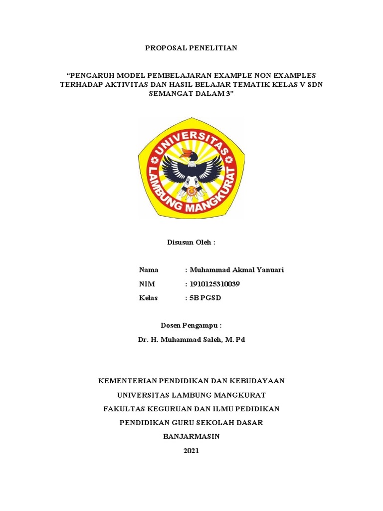 Proposal Penelitian Akmal Sudh Fix | PDF