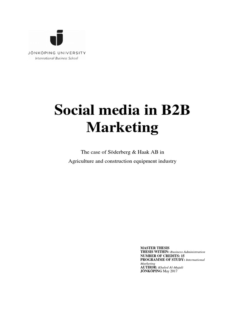 B2B Social Media Marketing Case Studies Example | PDF | Marketing ...