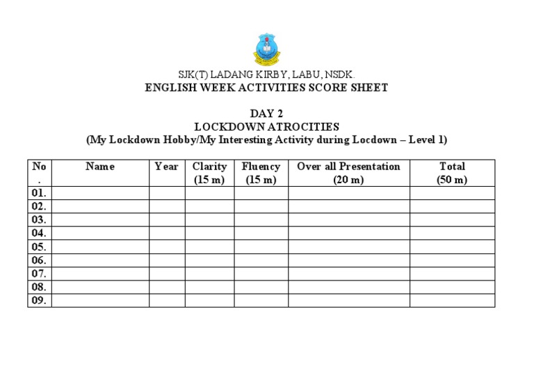 Eng Week Ev Form 2 | PDF