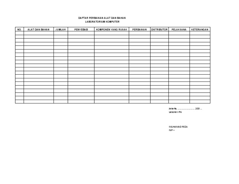 Perbaikan Alat Lab Komputer | PDF