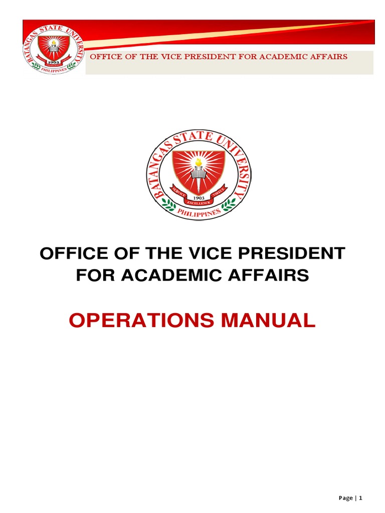 Vpaa Operations Manual | PDF | Thesis | Doctorate
