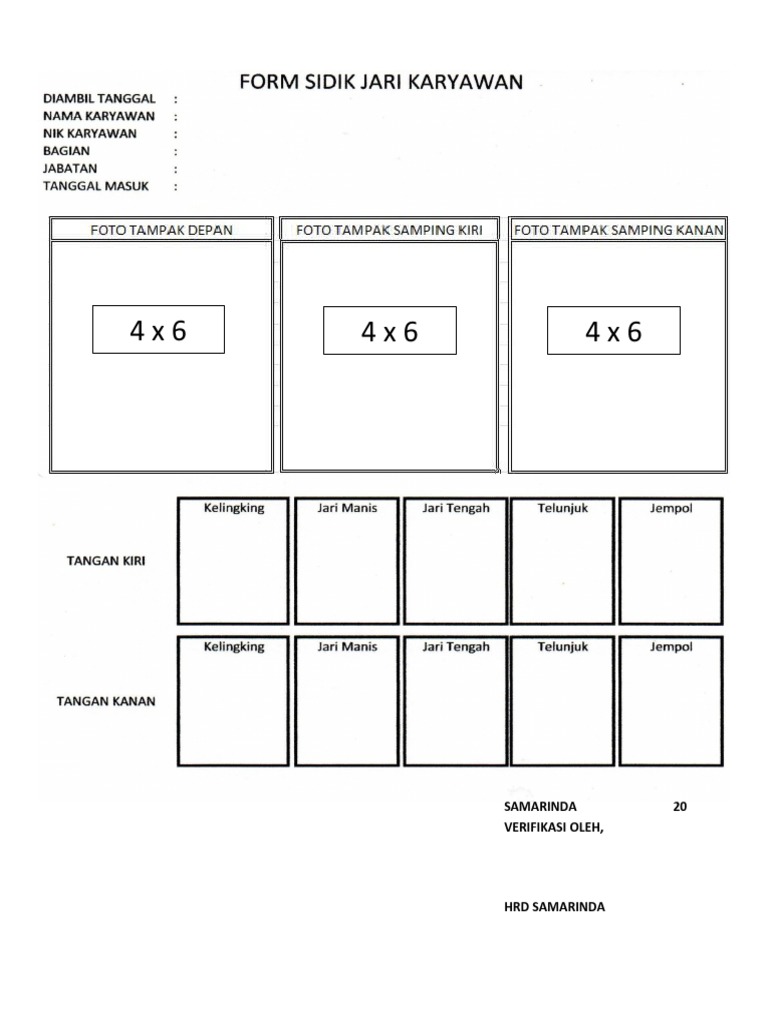 Form Sidik Jari New | PDF
