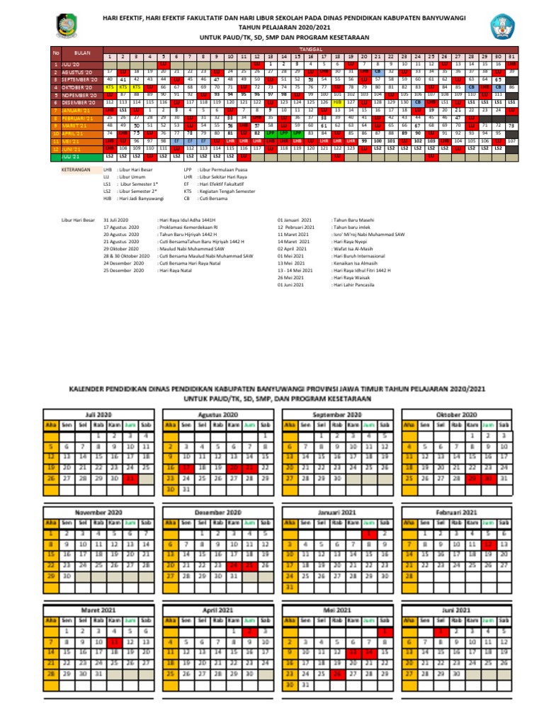 Kalender Pendidikan 2020 2021 Pdf