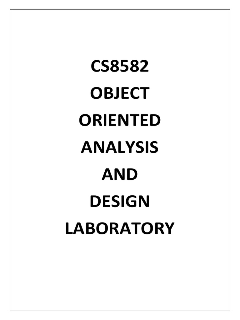CS8582 OBJECT ORIENTED ANALYSIS AND DESIGN LAB PROJECTS | PDF | Credit Card | Use Case