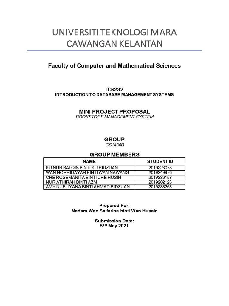 Mini Project Bookstore Management System Its232 | PDF | Books | Databases