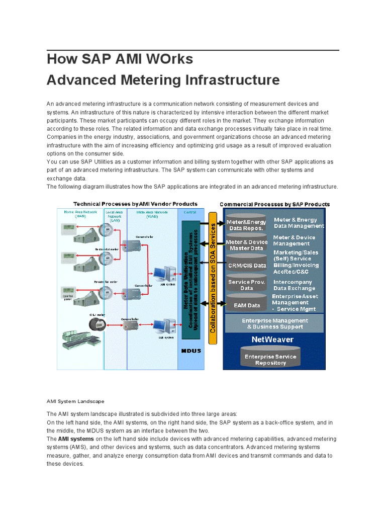 How Sap Ami Works Advanced Metering Infrastructure | PDF | Information ...