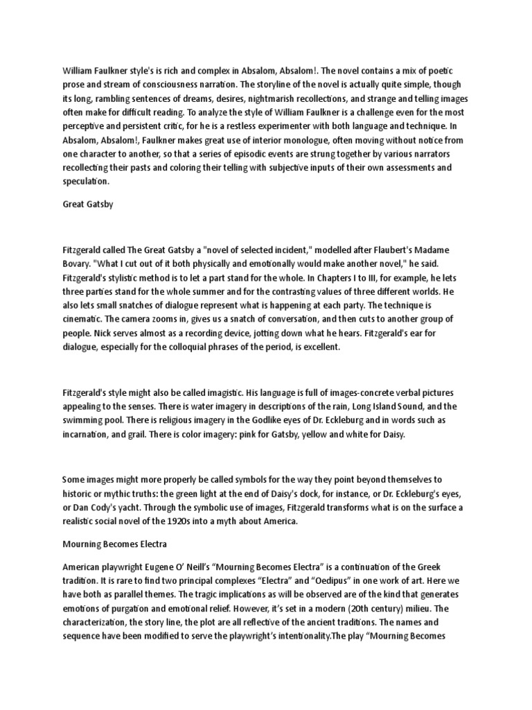 The Writing Style of Modern Writers | PDF | Narration | Poetry