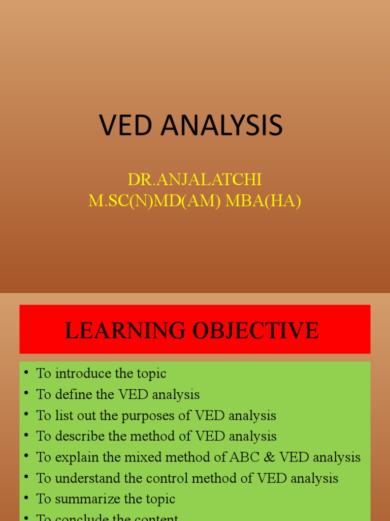 Ved Analysis Slide Share | PDF | Inventory | Business Economics