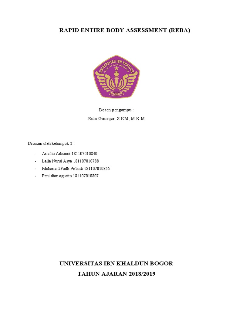 Rapid Entire Body Assessment REBA | PDF