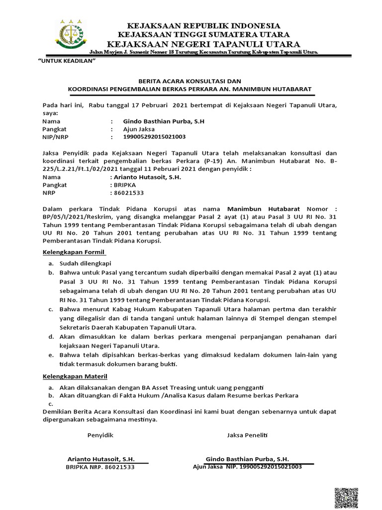 BA Koordinasi Dan Konsultasi PIDSUS | PDF | Politik | Hukum