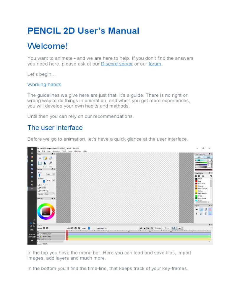PENCIL 2D User Manual | PDF | Cursor (User Interface) | 2 D Computer Graphics