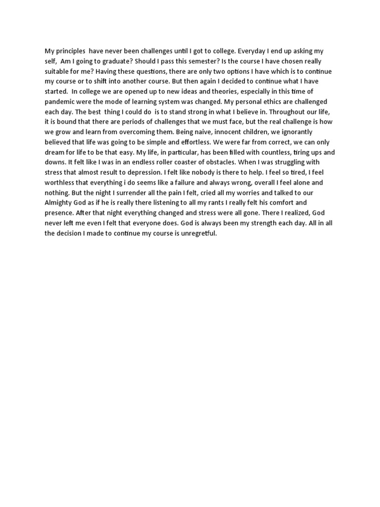 Overcoming College Challenges and Growth | PDF