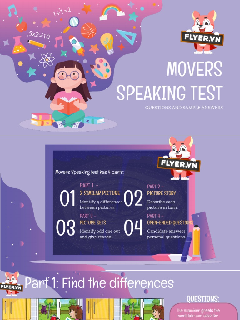 Movers Speaking Test: Questions and Sample Answers | PDF | Linguistic ...
