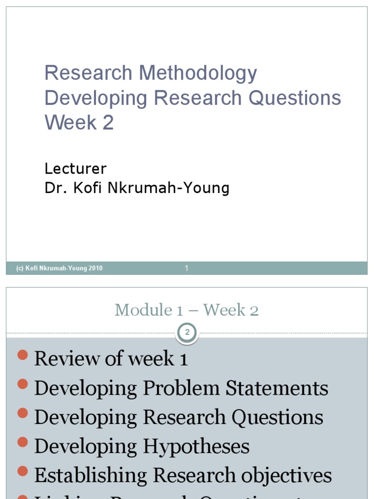 Developing Research Questions Guide | PDF | Hypothesis | Goal