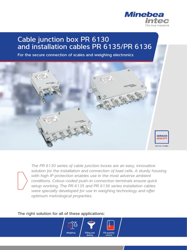 Datasheet - Cable Junction Box PR 6130 and Installation Cables PR 6135 ...