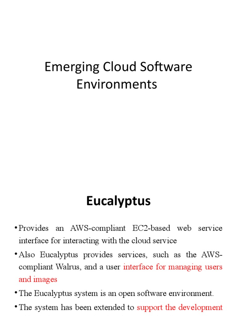 Emerging Cloud Software Environments | PDF | Cloud Computing | Software ...