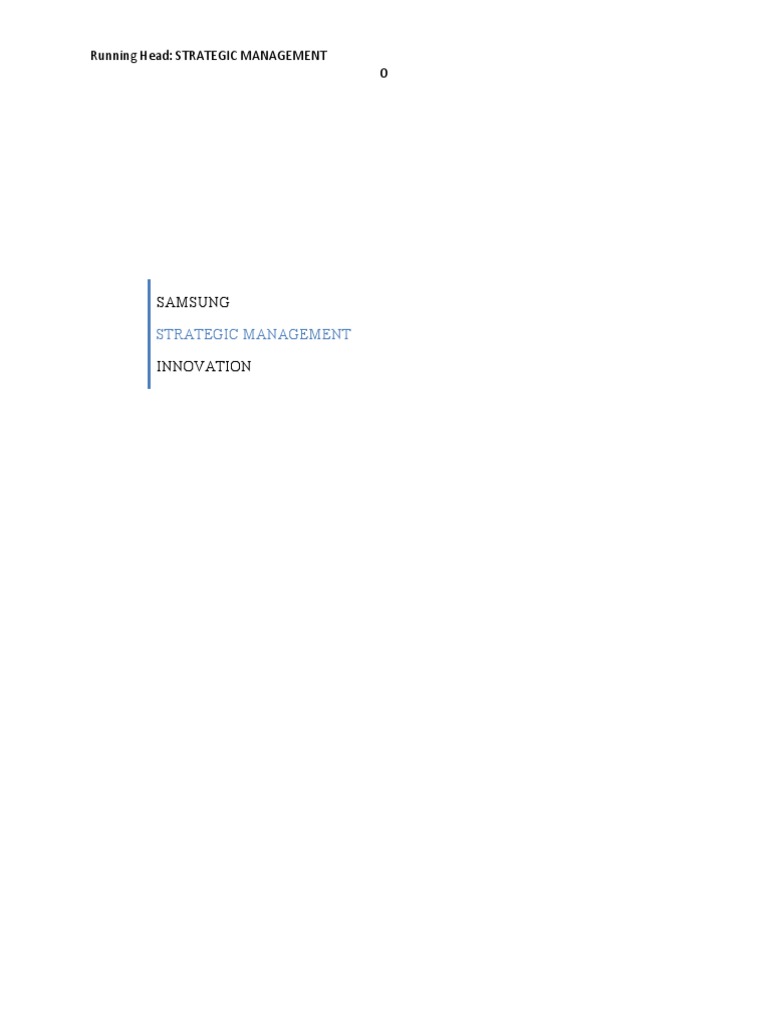 Samsung: Strategic Management | PDF | Strategic Management | Samsung ...