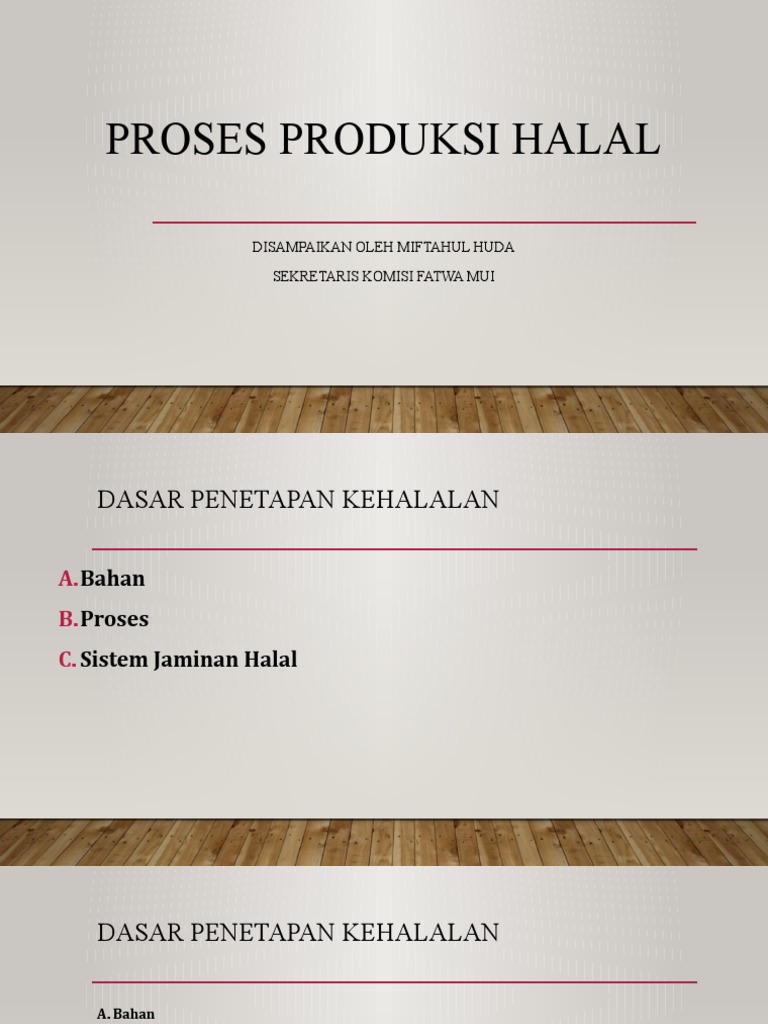 Proses Produksi Halal dan Persyaratannya | PDF
