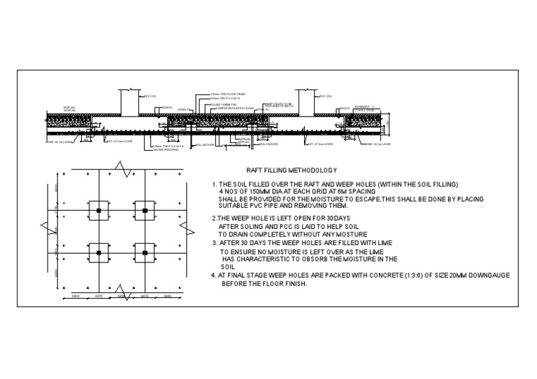Raft Filling Methodology With Weep Holes 2 | PDF | Building Technology ...