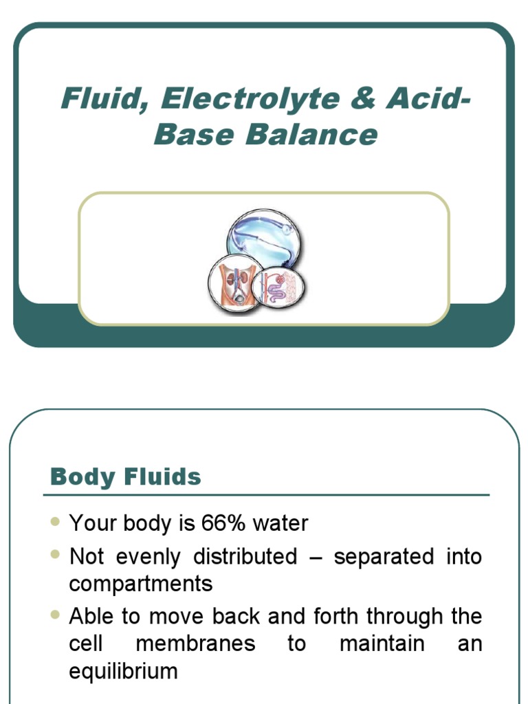 Fluid Electrolyte Acid-Base Balance | PDF | Electrolyte | Medical ...