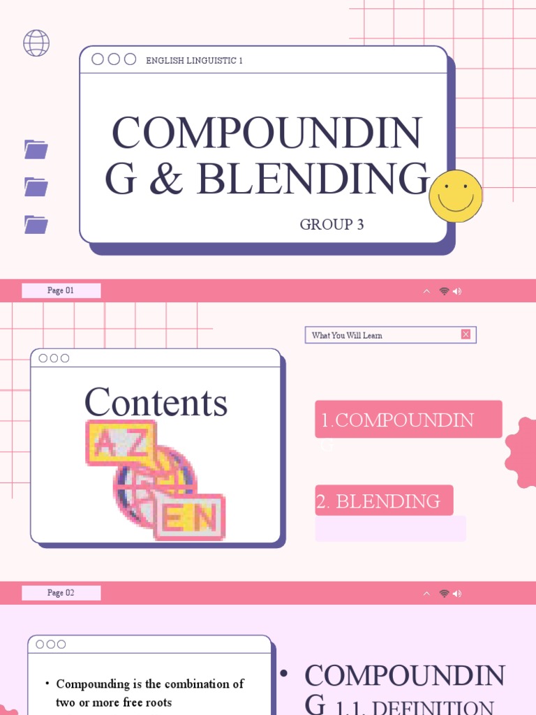 Compounding and Blending in English | PDF | Word | Grammar