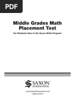 Saxon Book Four Math Tests | PDF