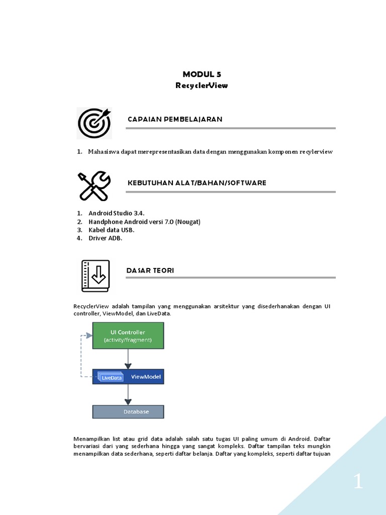 Panduan Implementasi RecyclerView Android | PDF