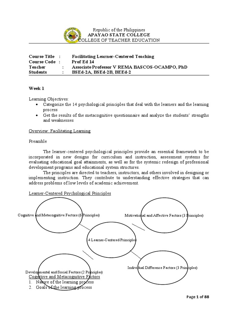 An Instructional Material in Facilitating Learner-Centered Teaching | PDF | Classical ...