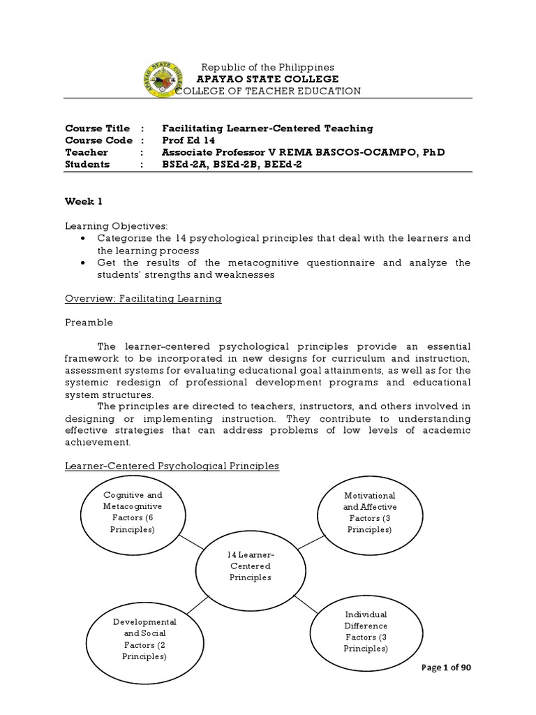 An Instructional Material in Facilitating Learner-Centered Teaching | PDF | Classical ...