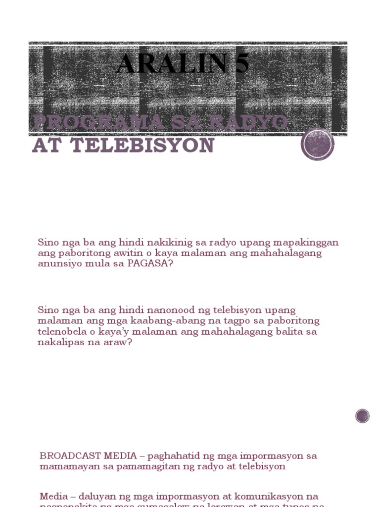 Fil Aralin 5 6 | PDF