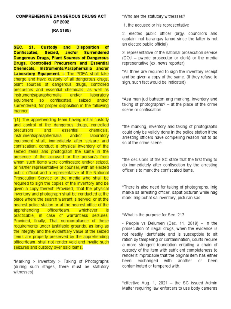 Comprehensive Dangerous Drugs Act of 2002 | PDF | Plea Bargain | Plea