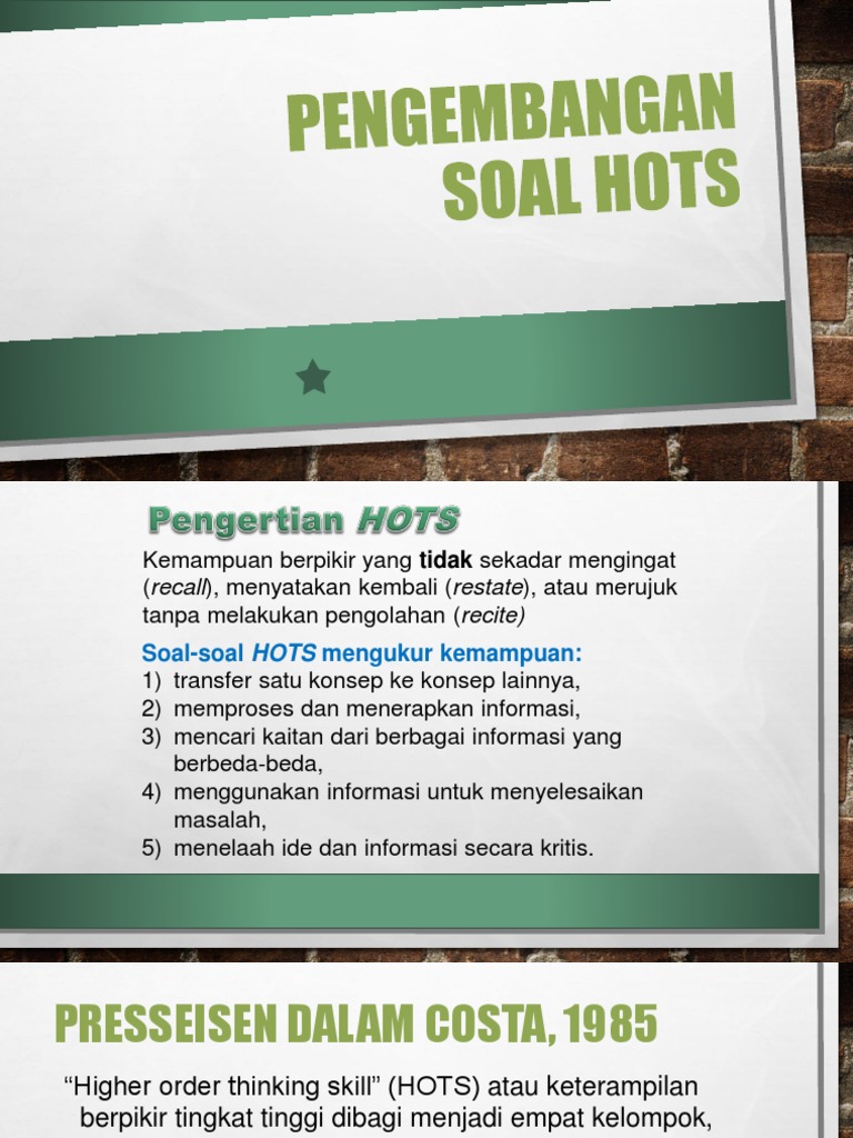 Pengembangan Soal HOTS | PDF