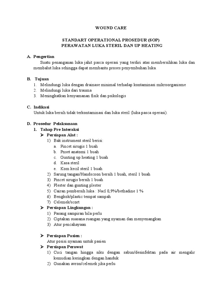 Sop Wound Care | PDF
