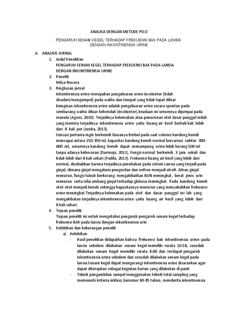 Analisa Dengan Metode Pico | PDF
