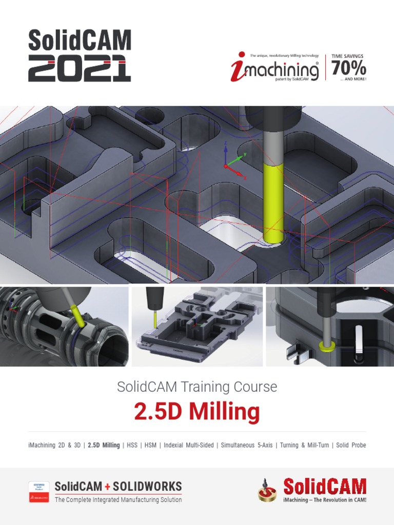SolidCAM 2021 2.5D Milling Training Course | PDF | Cartesian Coordinate ...