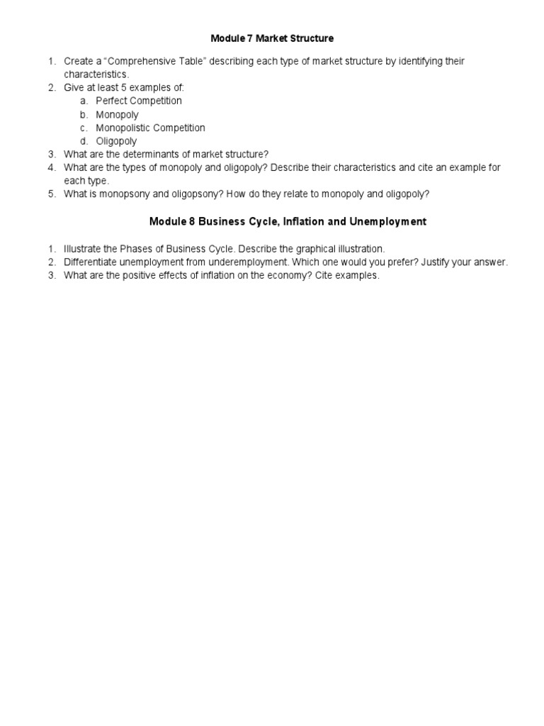 Module 7 Market Structure | PDF