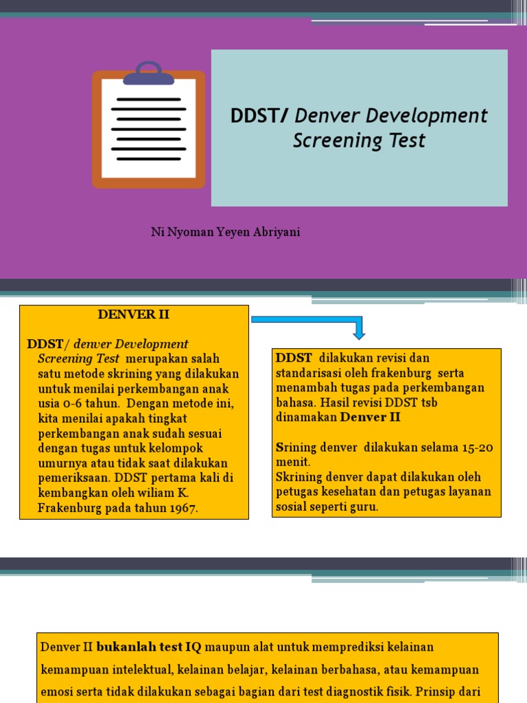Denver II | PDF | Karier & Perkembangan | Pengembangan Diri