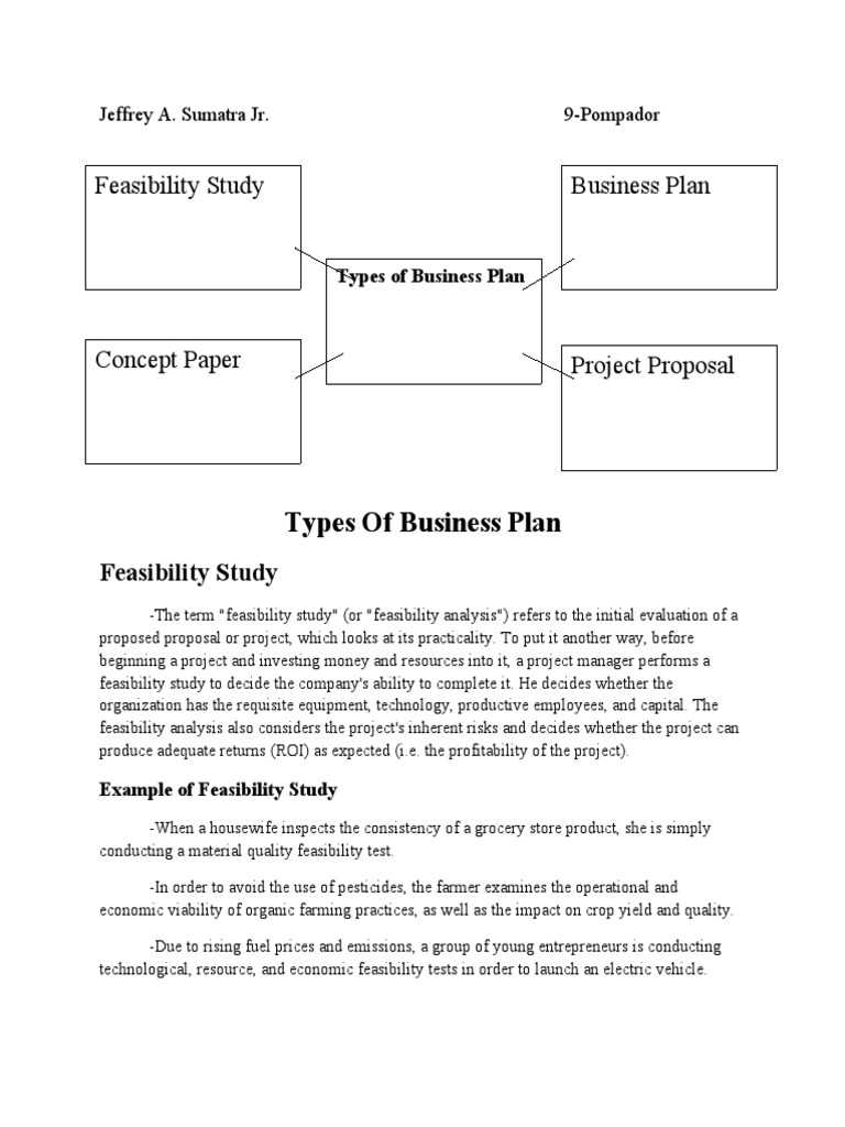 Types of Business Plan | PDF | Feasibility Study | Online Shopping