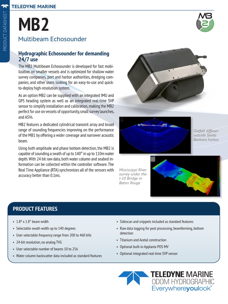 Teledyne Odom MB2 Product Leaflet | PDF | Sonar | Metrology