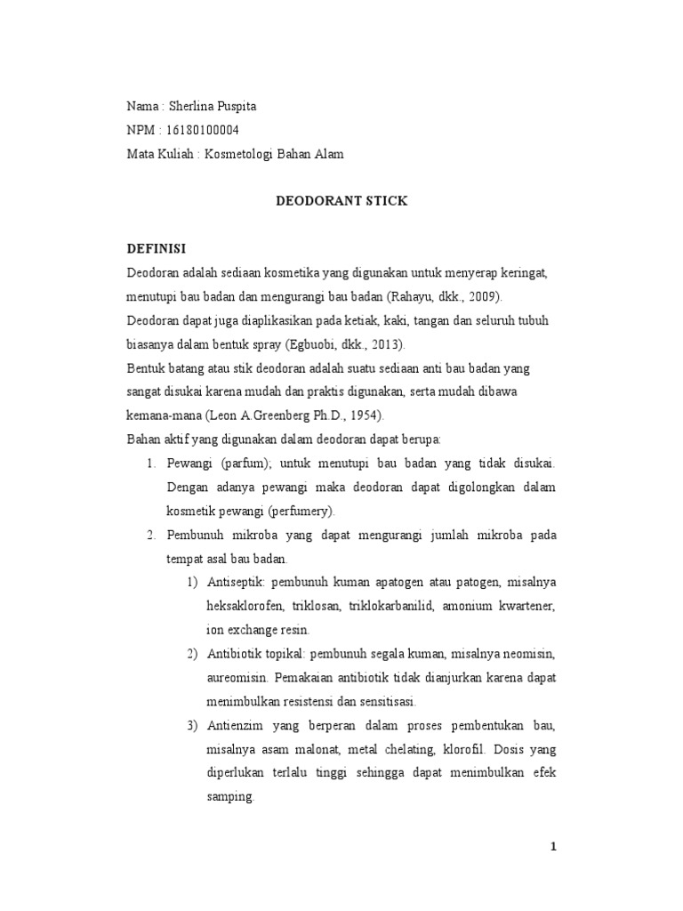Deodorant | PDF