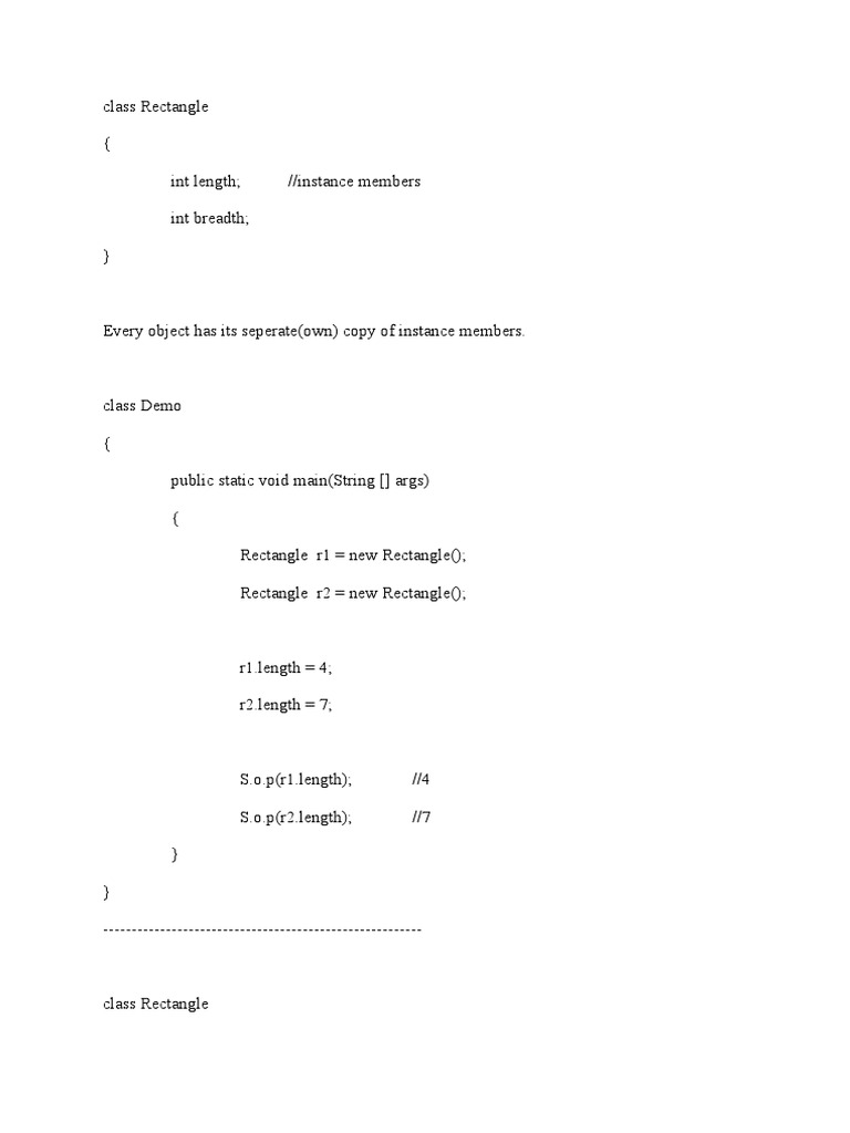 Class Rectangle Pdf Programming Constructor Object Oriented 6629