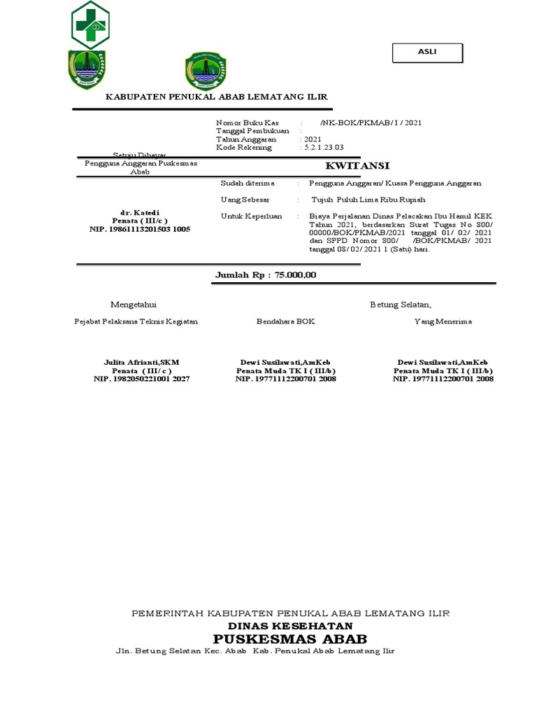 Contoh SPJ 2021 | PDF