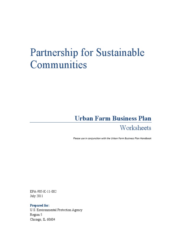 Final Urban Farm Business Plan Worksheets | PDF | Expense | Fixed Asset